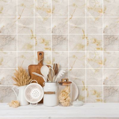 Sticker Mural Carrelage adhésif Cuisine Salle de Bain - 9 STICKERS ...