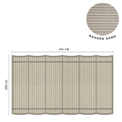 Store bateau horizontal l 2,00 x L 4,00 m Sahara Sand - perméable ...
