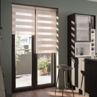 Store enrouleur jour/nuit pose facile Elin Elin gris perle H.240 x l.60cm GoodHome