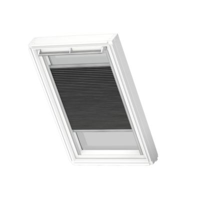 Store plissé occultant isolant fenêtre de toit Velux FHC C02 noir charbon