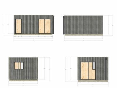 Studio de jardin 4 saisons en bois 5,5 x 3,5 x 2,7 m / isolation RE2020 ...