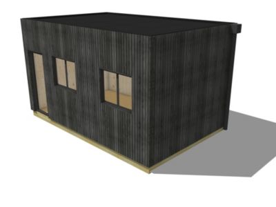 Studio de jardin 4 saisons en bois 5,5 x 3,5 x 3,2 m / isolation RE2020 ...