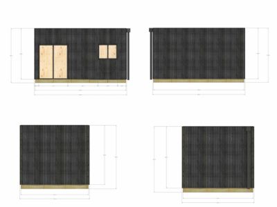 Studio de jardin 4 saisons en bois 5,5 x 3,5 x 3,2 m / isolation RE2020 ...
