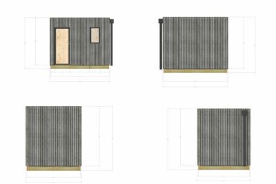 Studio de jardin bien isolé en bois 3,3 x 2,4 x 2,7 m / isolation ...