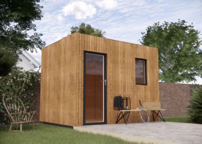 Studio de jardin bien isolé en bois 3,3 x 2,4 x 2,7 m / isolation ...