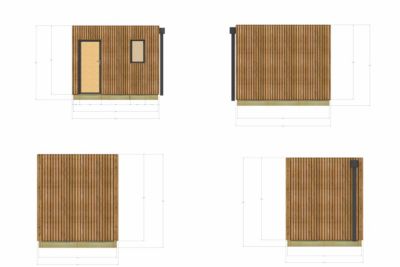 Studio de jardin bien isolé en bois 3,3 x 2,4 x 2,7 m / isolation ...