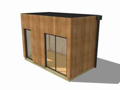 Studio de jardin bien isolé en bois 4,4 x 2,4 x 3,2 m / isolation ...