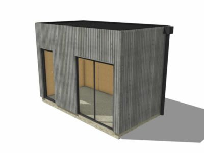 Studio de jardin bien isolé en bois 4,4 x 2,4 x 3,2 m / isolation ...