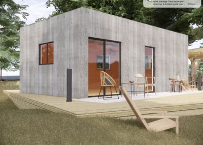 Studio de jardin bien isolé en bois 7,7 x 4,6 x 3,2 m / isolation ...