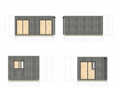 Studio de jardin indépendant à louer en bois 5,5 x 3,5 x 2,7 m ...