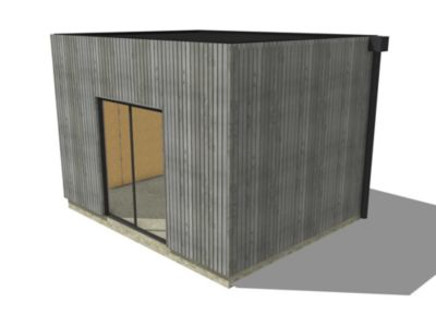 Studio de jardin RE2020 en bois 4,4 x 3,5 x 3,2 m / isolation RE2020 ...