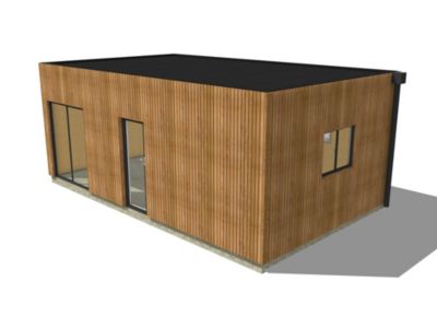 Studio de jardin RE2020 en bois 7,7 x 4,6 x 3,2 m / isolation RE2020