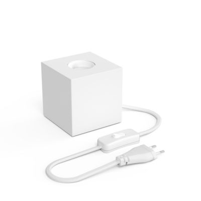 Support de lampe de table Holder E27 40W IP44 Calex blanc mat H.8,5 cm ...