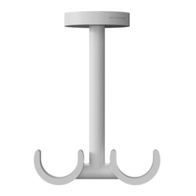 Support double tringle à rideau fixation plafond Anafi métal blanc Ø19 ...