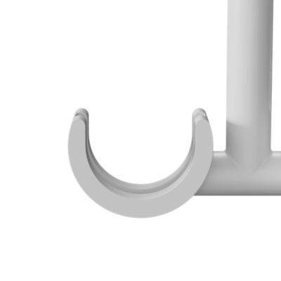 Support double tringle à rideau fixation plafond Anafi métal blanc Ø19 ...