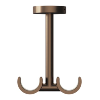 Support double tringle à rideau fixation plafond Kozani métal marron ...