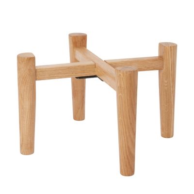 Support en bois naturel pour pot de diam.19cm GoodHome