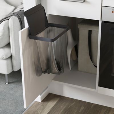 Support porte de placard pour sacs poubelles Kora GoodHome gris ...