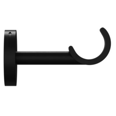 Support tringle à rideau court à percer Araxos métal noir Ø19/28mm GoodHome