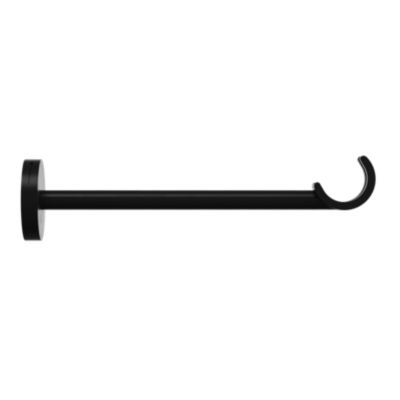 Support tringle à rideau long à percer Araxos métal noir Ø19/28mm GoodHome