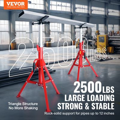 Support tuyau tête en V, charge 4500 lbs. Hauteur réglable 132cm. Pour ...