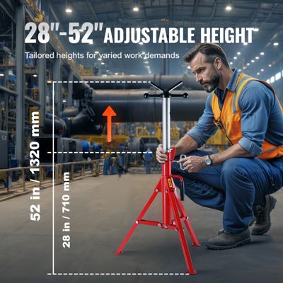 Support tuyau tête en V, charge 4500 lbs. Hauteur réglable 132cm. Pour ...