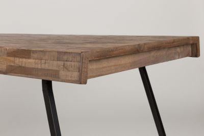 Suri - Table à manger 4 personnes en teck recyclé et métal - Bois
