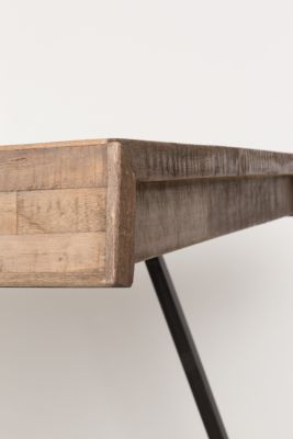 Suri - Table à manger 4 personnes en teck recyclé et métal - Bois