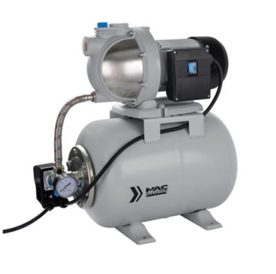 Surpresseur Mac Allister 1100 W débit 4600 l/h avec réservoir 24 litres