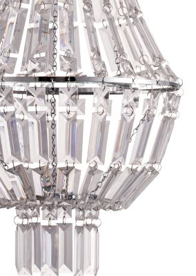 Suspension Asuia GoodHome E27 argent brillant