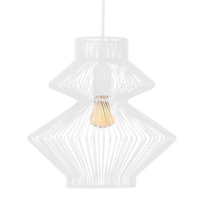 Suspension Design Métal Blanc (28 x 28 x 32 cm)