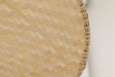Suspension en bambou E27 40W beige Ø100 cm Calabra