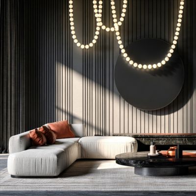 Suspension LED CCT doré 4 m Dorado Rope design modulable éclairage ...