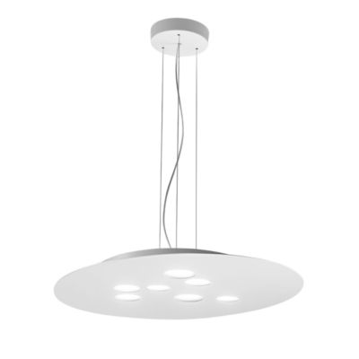 Suspension LED ronde Luna en métal blanc 72,5x60cm, 10 lumières GX53 ...