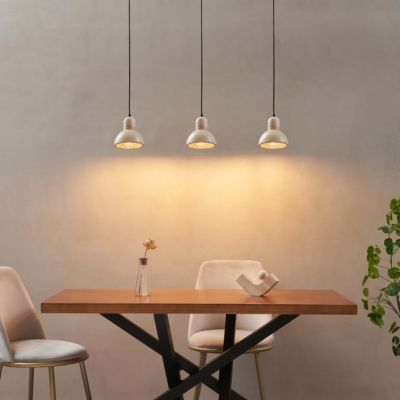 Suspension moderne finition beige effet pierre naturelle - Lioren