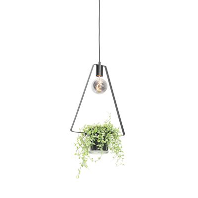 Suspension moderne noire avec verre triangulaire - Roslini