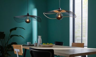 Suspension Vagala ⌀60,5 x H.18 cm E27 IP20 40W noir Seynave