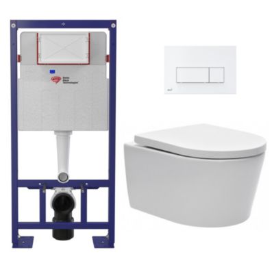Swiss Aqua Technologies Pack WC bâti-autoportant + WC SAT sans bride ...