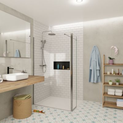 Swiss Aqua Technologies Walk-in 120x200cm Paroi et retour pivotant en ...