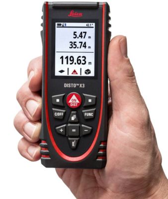 Télémètre laser Leica DISTO X3 - robuste, étanche, écran pivotant, P2P ...