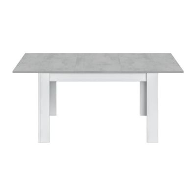 Table a manger extensible KENDRA - Rectangulaire - Mélaminé blanc artik ...