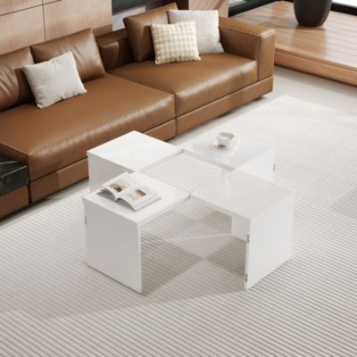 Table Basse Carree Blanche