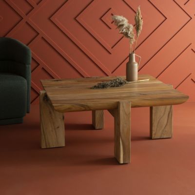 Table basse carrée en suar massif D.100 cm - DANI | Castorama