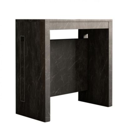 Table console extensible GRANDEZZA marbre noir jusqu'à 8 couverts avec ...
