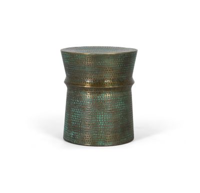 Table d'appoint en fer vert vieilli | Castorama