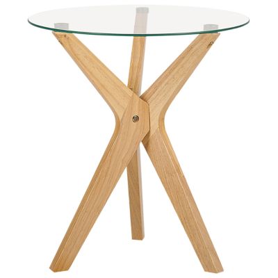 Table d'appoint VALLEY Verre de sécurité Marron clair | Castorama