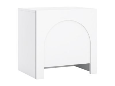 Table de chevet 1 porte - Blanc - DELANYA | Castorama