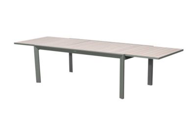 Table de jardin 12 places Evasion extensible beige lin - Hespéride