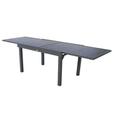 Table de jardin extensible en aluminium 10 places Noir, L. 270 x l. 90 ...