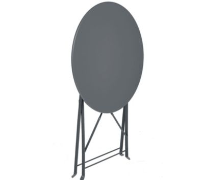 Table de jardin pliante en acier coloris anthracite 2 places capri ...